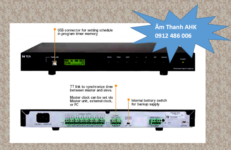 Bộ hẹn giờ Toa TT 208 AS | Âm Thanh AHK | Bảo hành cả niềm tin